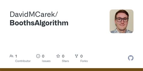github davidmcarek boothsalgorithm
