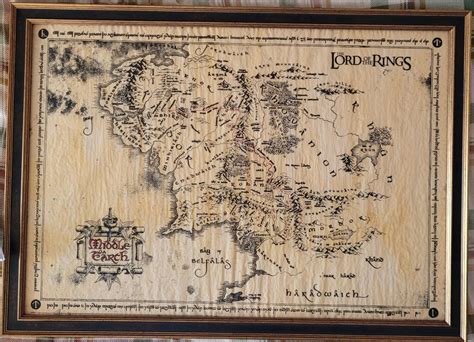 Bought A Really Nice Frame For My Lotr Map Im So Happy With It Rlotr