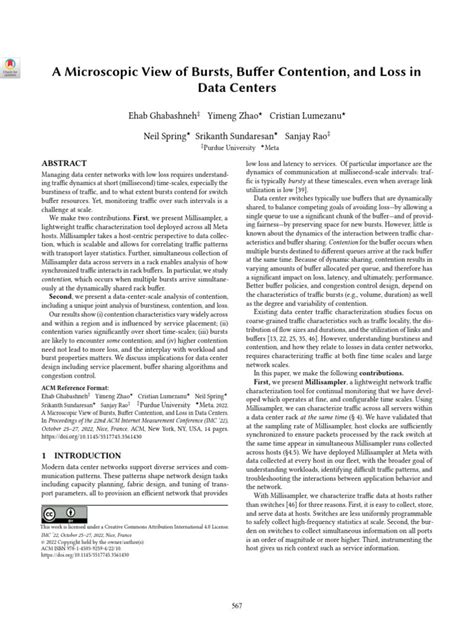 a microscopic view of bursts buffer contention and loss in pdf