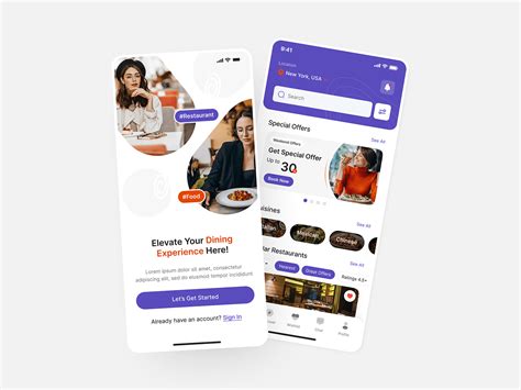 Restaurant Reservation Mobile App Uiux Design Figma Behance