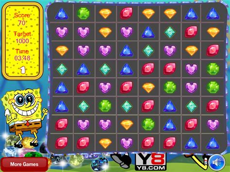 Spongebob Jewel Match Play Online On Flash Museum 🕹️
