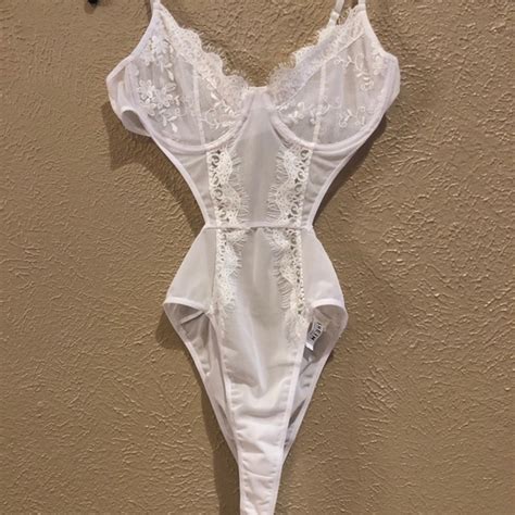 Shein Intimates And Sleepwear Shein White One Piece Lingerie Poshmark