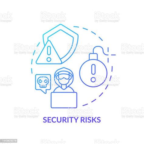 Security Risks Blue Gradient Concept Icon Stock Illustration Download