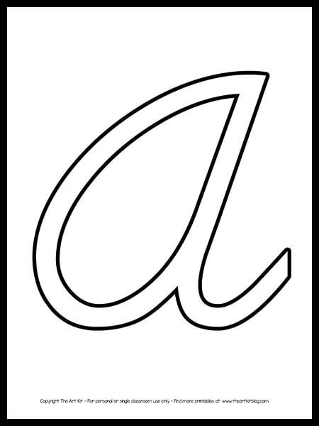 Cursive Letter Coloring Pages [2025]