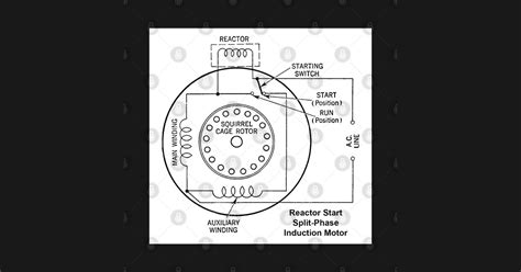 Reactor Start Split Phase Induction Motor Diagram Electric Motor