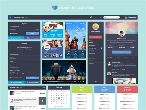 August UI Kit Sample Free PSD Template PSD Repo