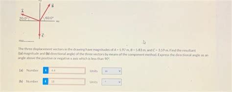 Solved The Three Displacement Vectors In The Drawing Have