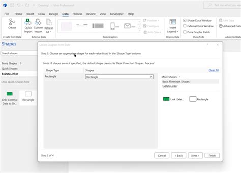 Linking Data To Shapes In Visio After Using Data Visualizer Bvisual