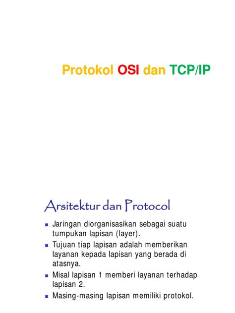 Protokol Osi Dan Tcp Ip Pdf Pdf