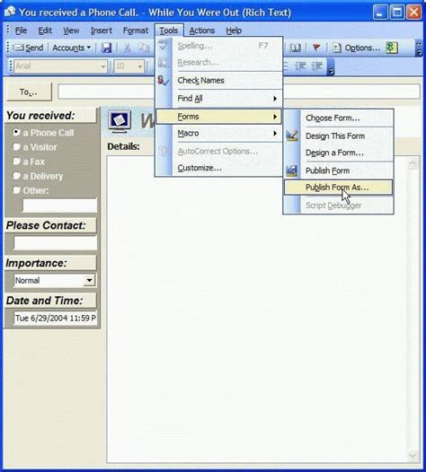Publishing Microsoft Outlook Application Farm Custom Forms Outlook Tips