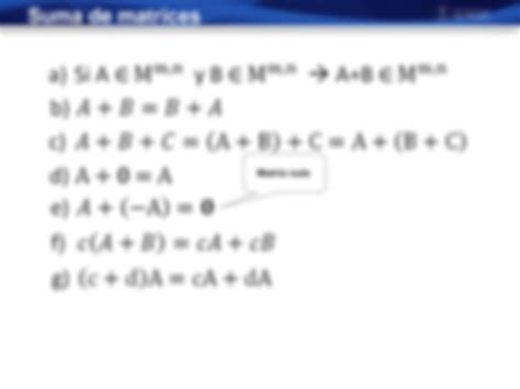 SOLUTION: 05 propiedades de las operaciones con matrices - Studypool
