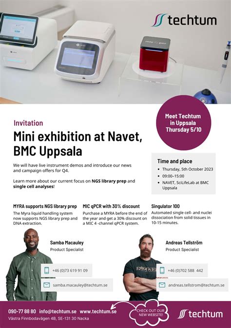 Techtum Lab On Linkedin Meet Techtum At Navet Scilifelab Bmc Uppsala