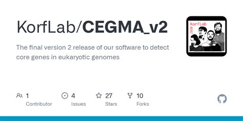 Github Korflabcegmav2 The Final Version 2 Release Of Our Software