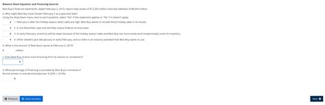 Solved Balance Sheet Equation And Financing Sources Best