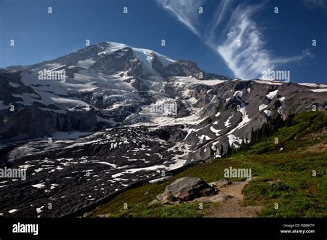 Wa15676 00 Washington The Nisqually Glacier Viewed From Glacier