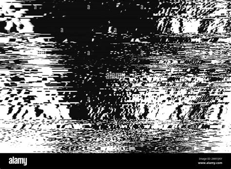 Abstract Distorted Black White Motion Glitch Overlay Effect Texture