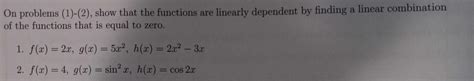 solved on problems 1 2 show that the functions are