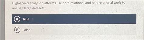 Solved High Speed Analytic Platforms Use Both Relational And