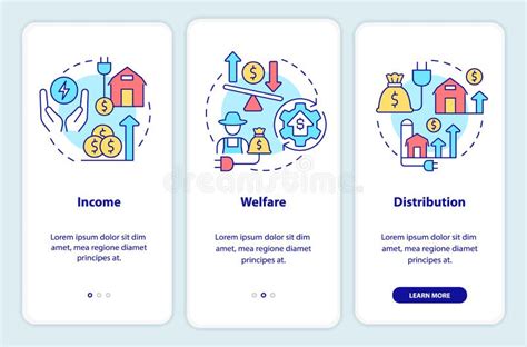 Impact Of Rural Electrification Onboarding Mobile App Screen Stock Vector Illustration Of