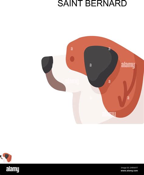 Saint Bernard Simple Vector Icon Illustration Symbol Design Template For Web Mobile Ui Element