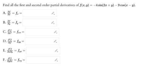 Solved F R S T R 3t23s4 Find All The First And Second Chegg Com