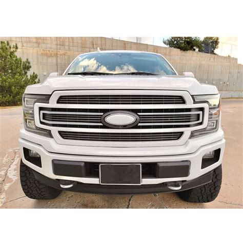Oxford White Front Bumper Grille Grill New For 2018 2020 Ford F 150 F150 Limited Ebay