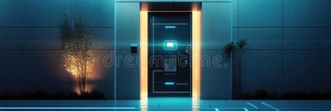 The Entrance Showcases Modern Security Features Like Smart Cameras And