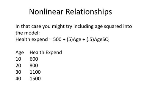 Ppt Nonlinear Relationships Powerpoint Presentation Free Download