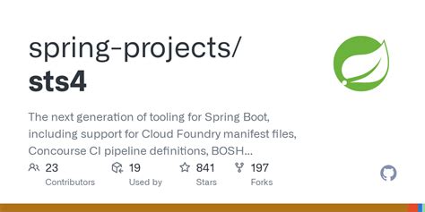 History For Create New Spring Boot Projects · Spring Projectssts4 Wiki · Github