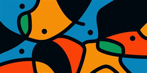 Abstract Line Geometric Shapes Colorful Design Pattern Banner Background Stock Illustration