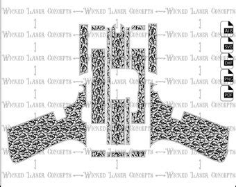 Glock 19 Gen 4 Scroll Design With Stacked Lightburn File Etsy
