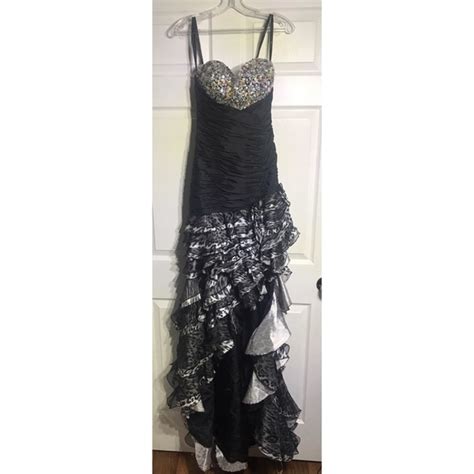 Tony Bowls Dresses New Tony Bowls Paris Black Zebra Print Prom Gown Size 4 Poshmark