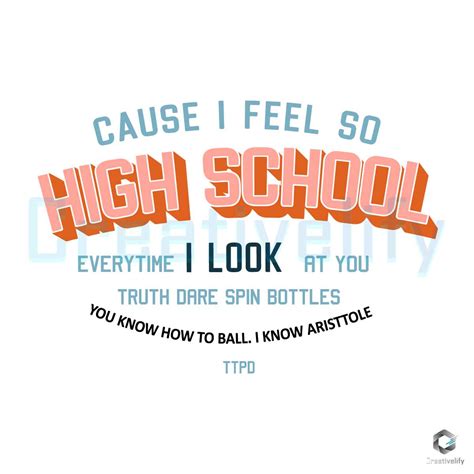 Cause I Feel So High School Ttpd Album Svg Creativelify
