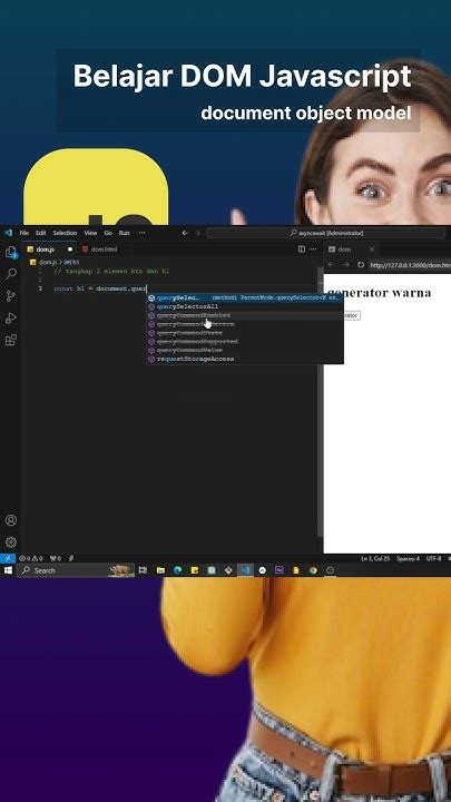 Javascript Tutorial Indonesia Belajar Dom Youtube