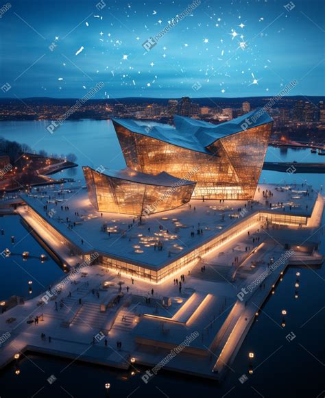 Modern Building Constellation Map Free Ai Image Poweredtemplate 123003