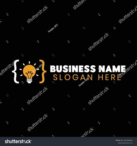 coding logo design which represents idea stock vector royalty free