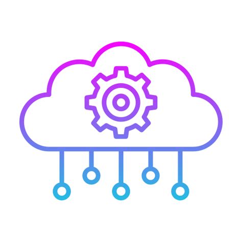 Cloud Computing Generic Gradient Outline Icon Cloud Computing Generic Gradient Outline Icon