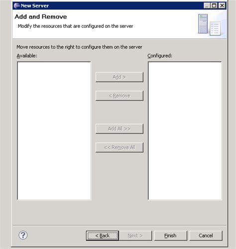Java Resource Not Appearing In New Server Window Stack Overflow