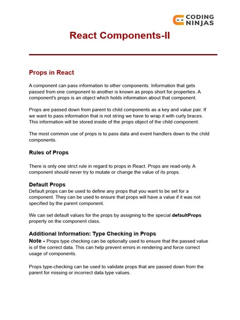 React Components Ii 3154 Pdf Object Oriented Programming Computing