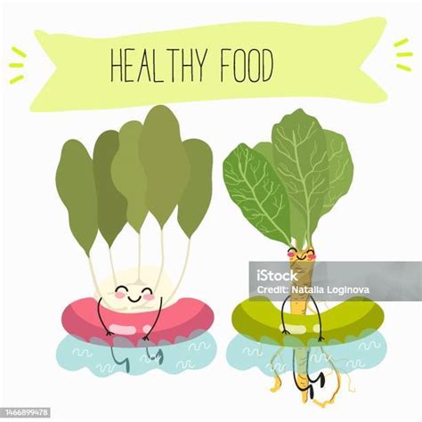 벡터 일러스트레이션 재미 있는 만화 캐릭터 양 고추 냉이 알 줄기 양배추 재미 있고 건강한 음식 비타민 귀여운 얼굴 음식 재료 채식 벡터 만화 산화 방지제 가공의 인물에