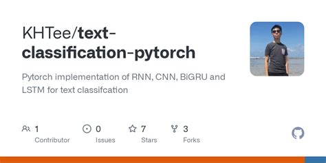 text classification pytorch model py at main · khtee text