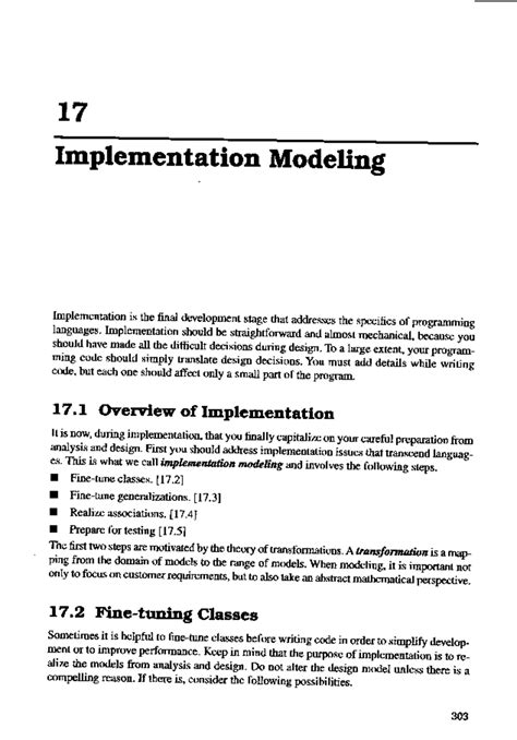 unit 4 oomd unit 4 17 implementation modeling implementation is the