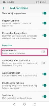 How To Disable The Auto Correction Or Spell Checker On Android