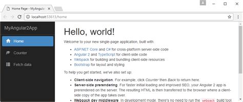 ASP NET Core Angular Template For Visual Studio