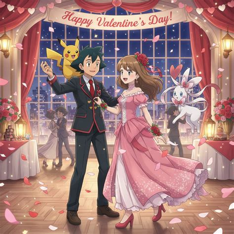 Ash X Serena Valentines Day Dance By Braniex On Deviantart