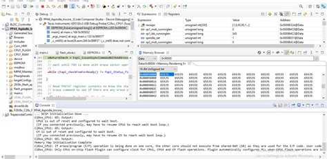 Tms320f28384d Flash Erase And Program While Debug Mode Hangs And Make Processor Asm Estop0