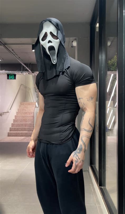 Ghostface Maskedmen Hair Nails Lipstick Face Mask Lip In 2025