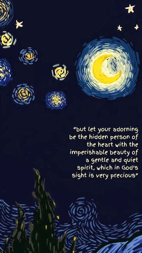 Precious In Gods Sight Starry Night Quote Wallpaper Arte Van Gogh