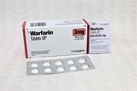 Warfarin Tablets 3mg Manufacturers Suppliers In India Taj Pharma