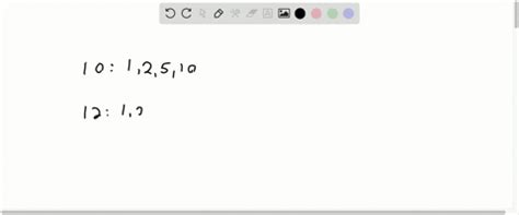 SOLVED Find The GCF Of The Given Numbers 10 12 Numerade